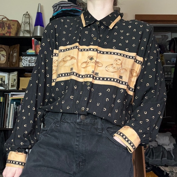 Roper | Tops | 8s Western Cowboy Hat Blouse | Poshmark